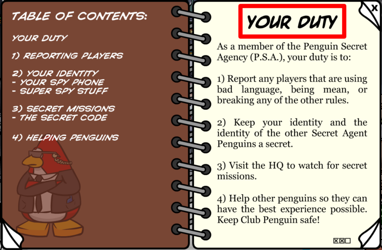 CLUB PENGUIN LEGACY - HOW TO BECOME A PSA AGENT » Rebel Penguin Federation